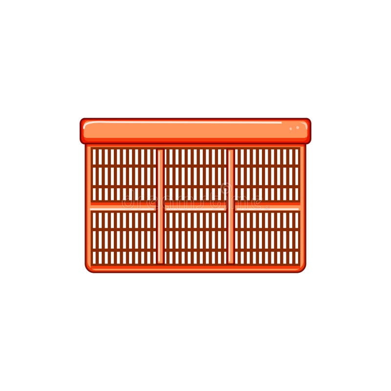 Isometric Plastic Crate Cartoon Vector Illustration Stock Vector ...