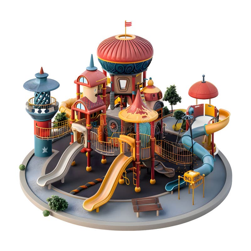 Isometric Play Area of Kids on Transparent Background - Ai Generated ...