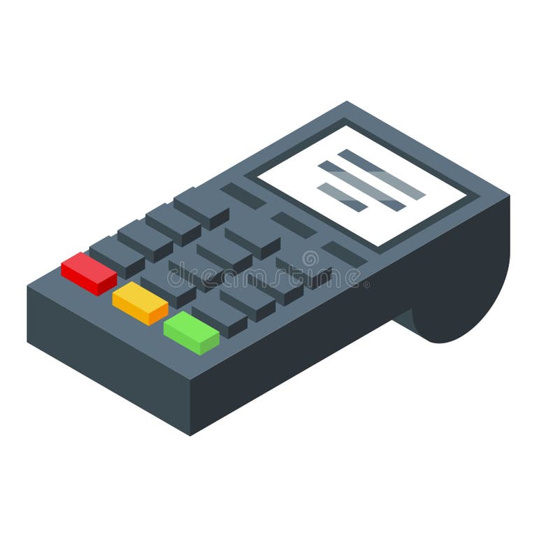 Isometric Pos Terminal Processing a Credit Card Payment Stock ...