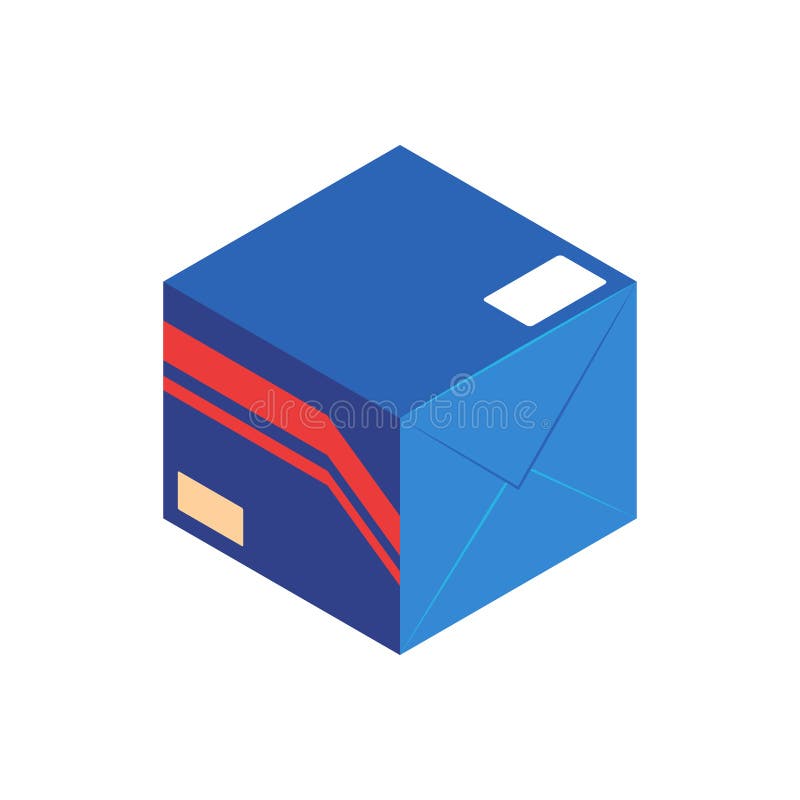 Parcel Cube Box Composition Stock Vector - Illustration of fast, mail ...