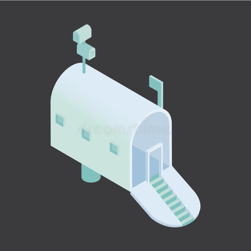 Isometric Post Office. Vector Illustration Decorative Design Stock ...