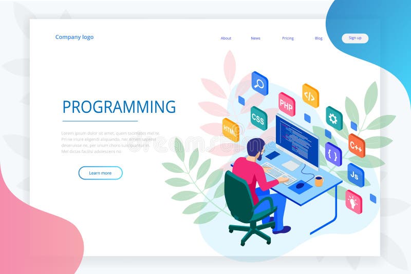 Isometric Programmer Coding New Project Web Development And Programming Skills For Website