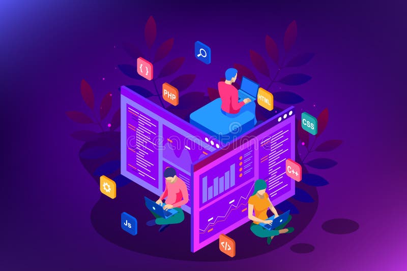 Isometric Programmer Coding New Project. Web Development and ... Isometric Programmer Coding New Project. Web Development and ...