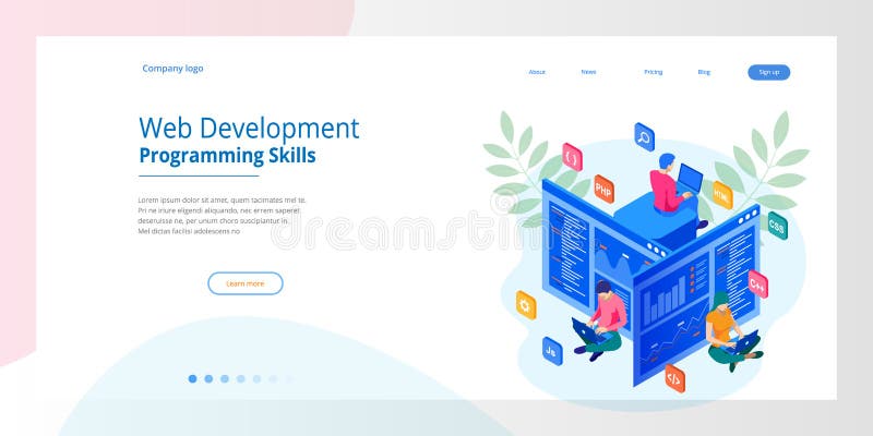 Programmer of Engineers Developer Team Stock Vector - Illustration of isometric, geek: 117127106