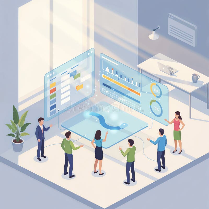 Isometric Project Management Dashboard Stock Illustrations – 332 ...