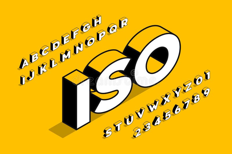 Isometric Projection 3d Font Stock Vector - Illustration of isometrics ... Isometric Projection 3d Font Stock Vector - Illustration of isometrics ...