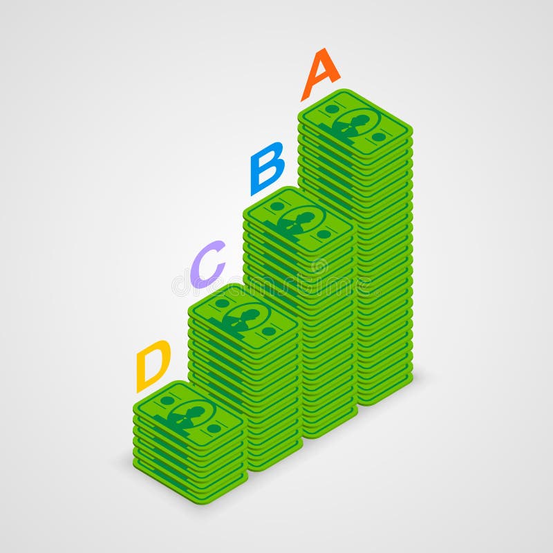 Isometric pyramid money stock vector. Illustration of infographics ...