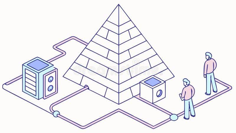 Isometric Pyramid Structure, Business Hierarchy, Data Organization ...