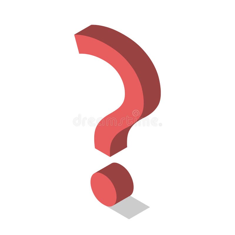 Isometric Question Mark Isolated Stock Vector - Illustration of flat ...
