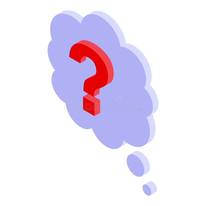 Isometric Question Mark Thought Bubble Stock Illustration ...