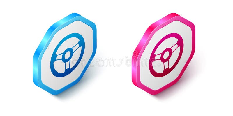 Isometric Racing Simulator Cockpit Icon Isolated on White Background ...