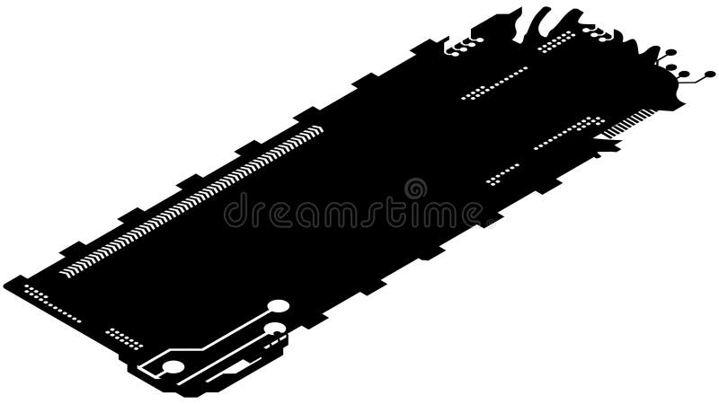 Isometric Rectangular Design Clipart in Tech Style Isolated on White ...