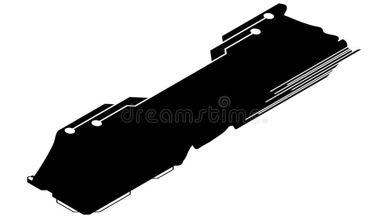 Rectangular Design Clipart in Tech Style Isolated on White. Short Tech ...