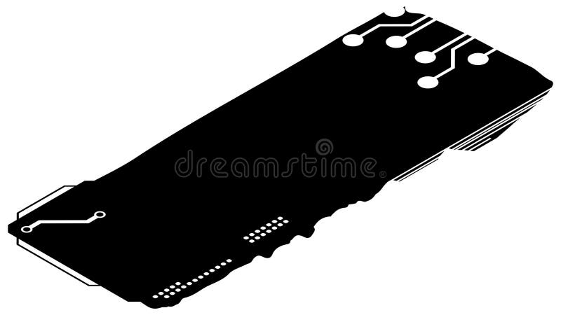 Isometric Rectangular Design Clipart in Tech Style Isolated on White ...