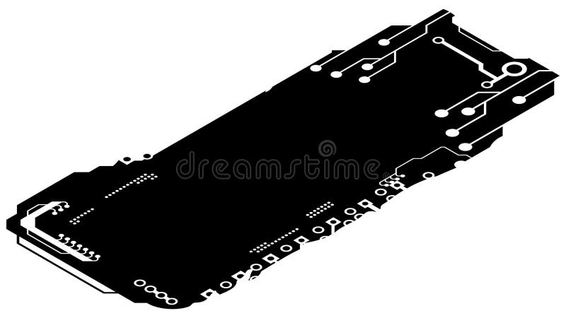 Isometric Rectangular Design Clipart in Tech Style Isolated on White ...