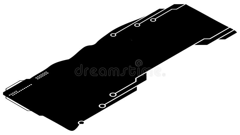 Isometric Rectangular Design Clipart in Tech Style Isolated on White ...