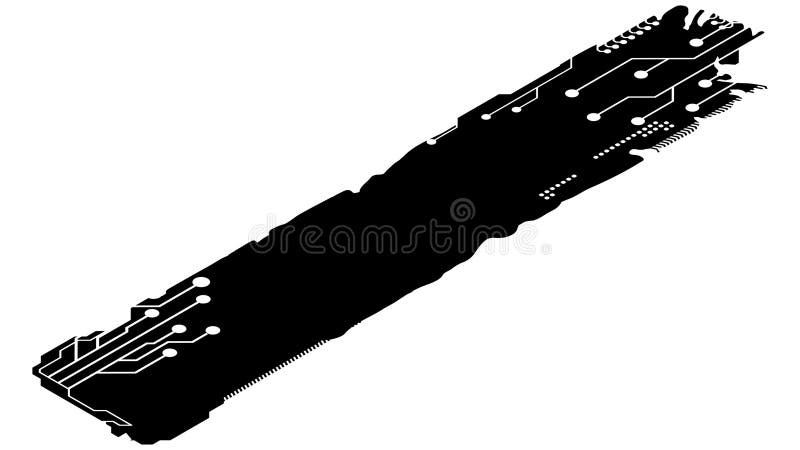 Isometric Rectangular Design Clipart in Tech Style Isolated on White ...