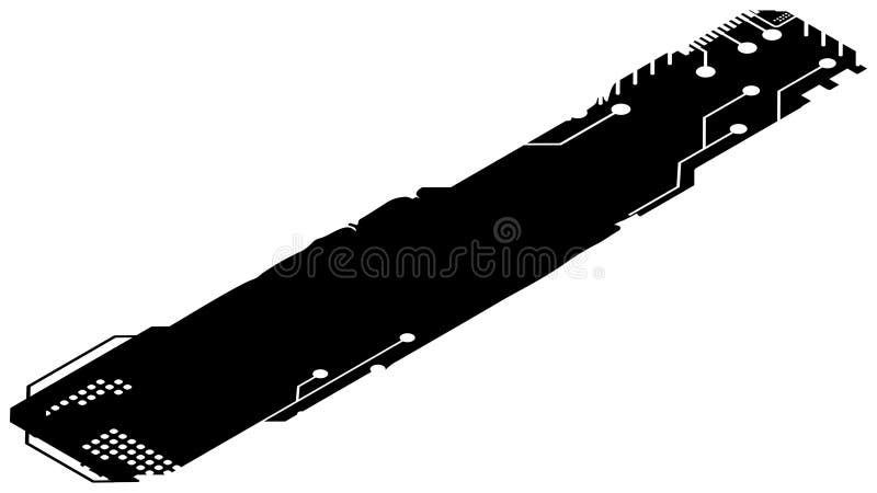 Isometric Rectangular Design Element Silhouette in Tech Style Isolated ...