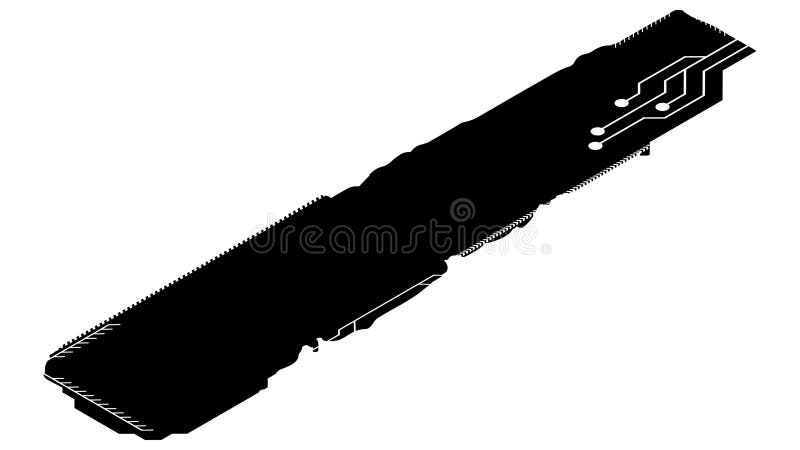 Isometric Rectangular Design Element Silhouette in Tech Style Isolated ...