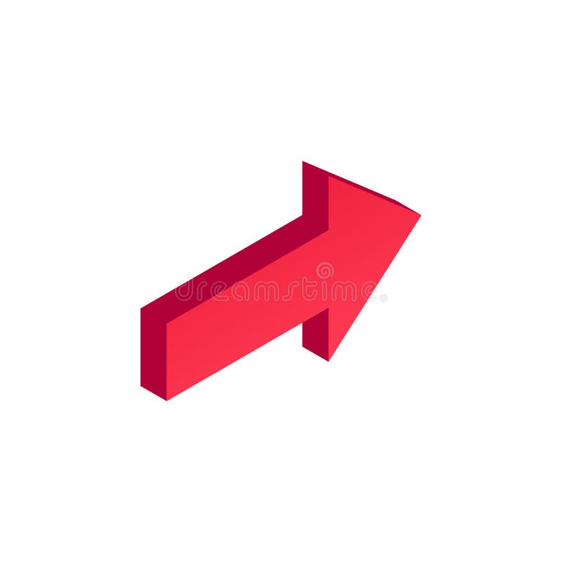 Red Arrow Isometric 3d Icon Stock Illustrations – 1,797 Red Arrow ...