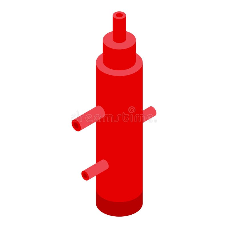 Isometric Red Fire Extinguisher Illustration Stock Vector ...