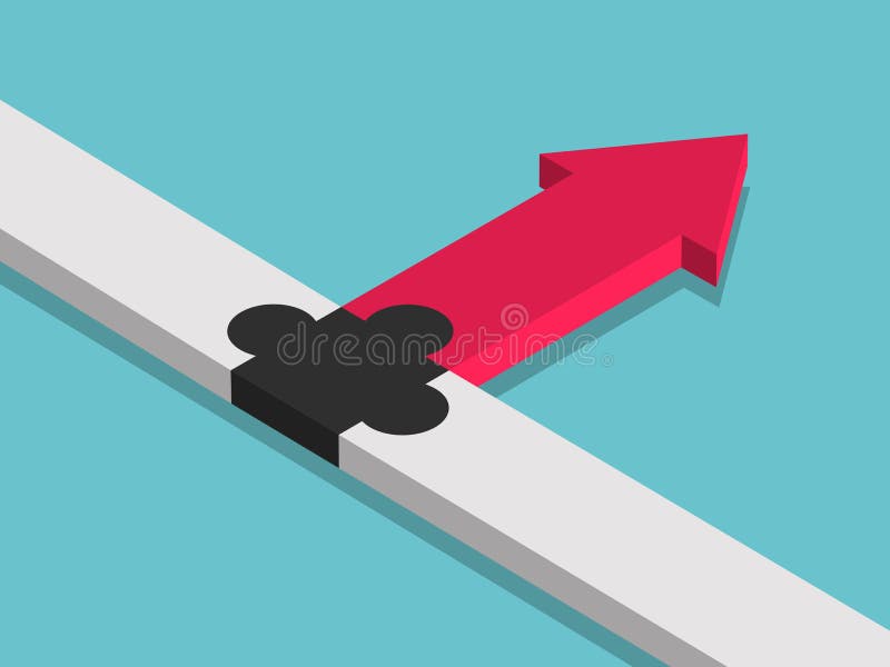 3 Arrows Connected by the Midlde Edge Scheme, Chart, Template ...