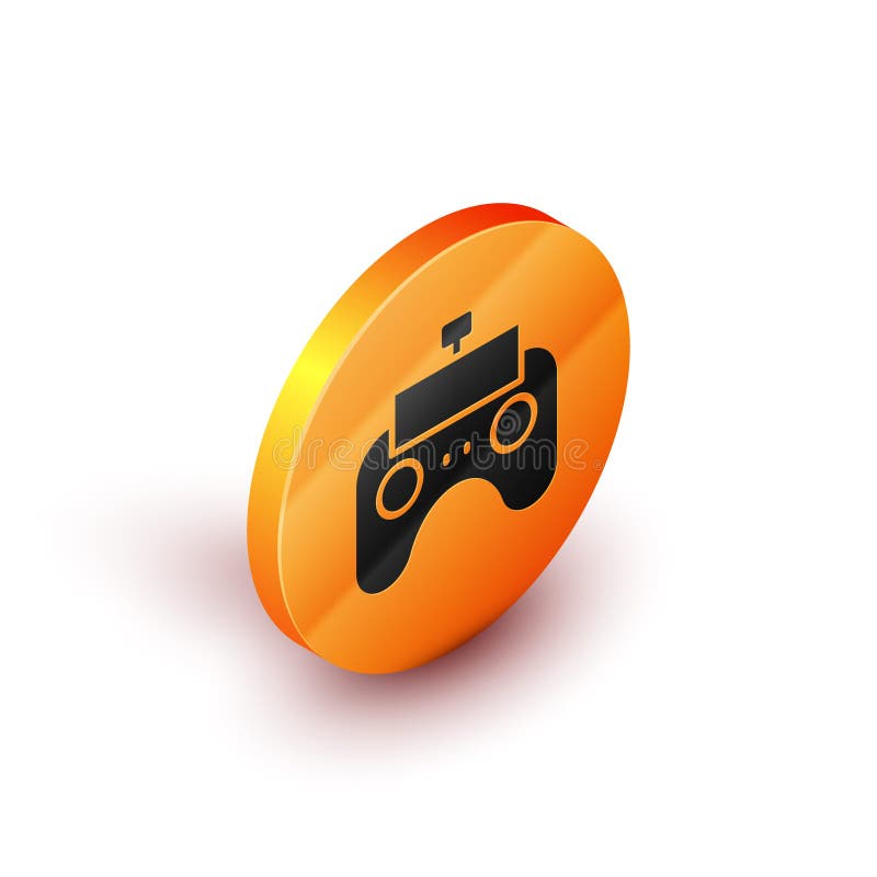 Isometric Remote Control Icon Isolated on White Background. Orange ...