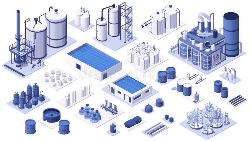 This Isometric Rendering Depicts a System To Filter or Purify Water ...