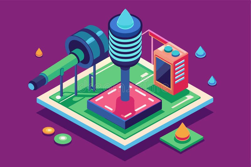 An Isometric Representation Showcasing a Customizable Mic Drop Design ...