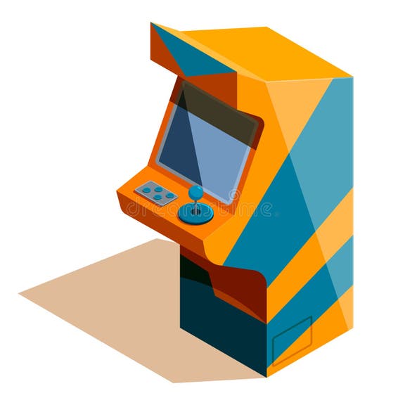 Isometric Retro Slot Machine Stock Vector - Illustration of arcade ...