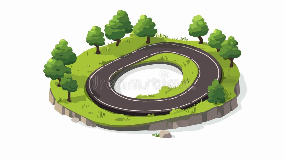 Isometric Road Ring: Ideal Vector Illustration for Trail Creation ...
