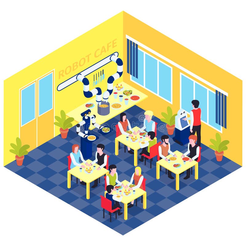 Robotized Cafe Stock Illustrations – 2 Robotized Cafe Stock ...