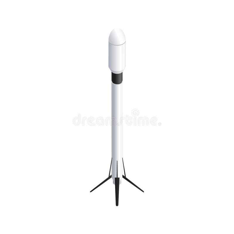 Rocket Isometric Composition Stock Vector - Illustration of center ...
