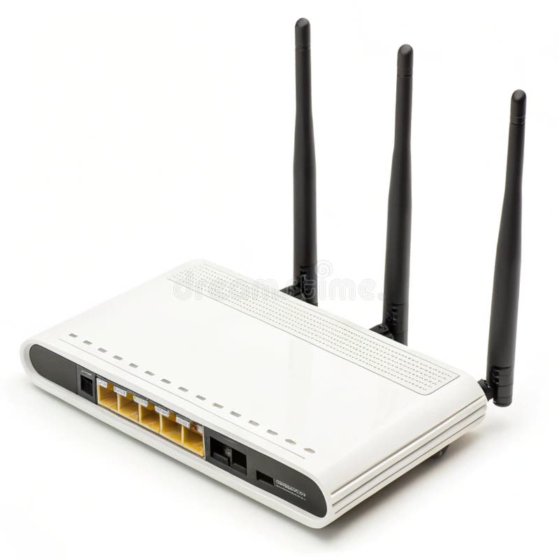 Isometric Router Isolated on White Background Stock Illustration ...