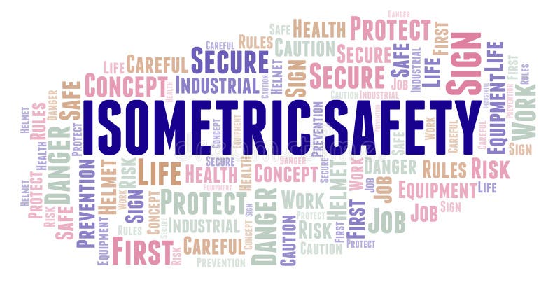 Isometric Safety Word Cloud. Stock Illustration - Illustration of ...