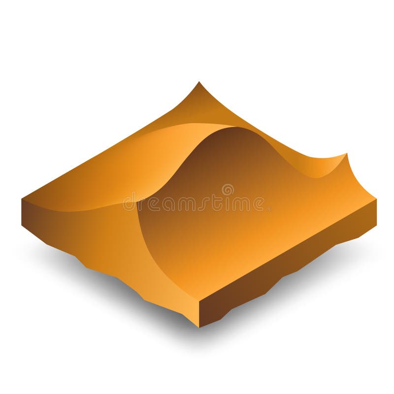Isometric sand dunes stock vector. Illustration of brown - 19803341