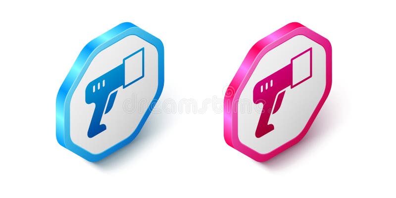 Pink Scanner Scanning Bar Code Icon Isolated on Turquoise Blue ...