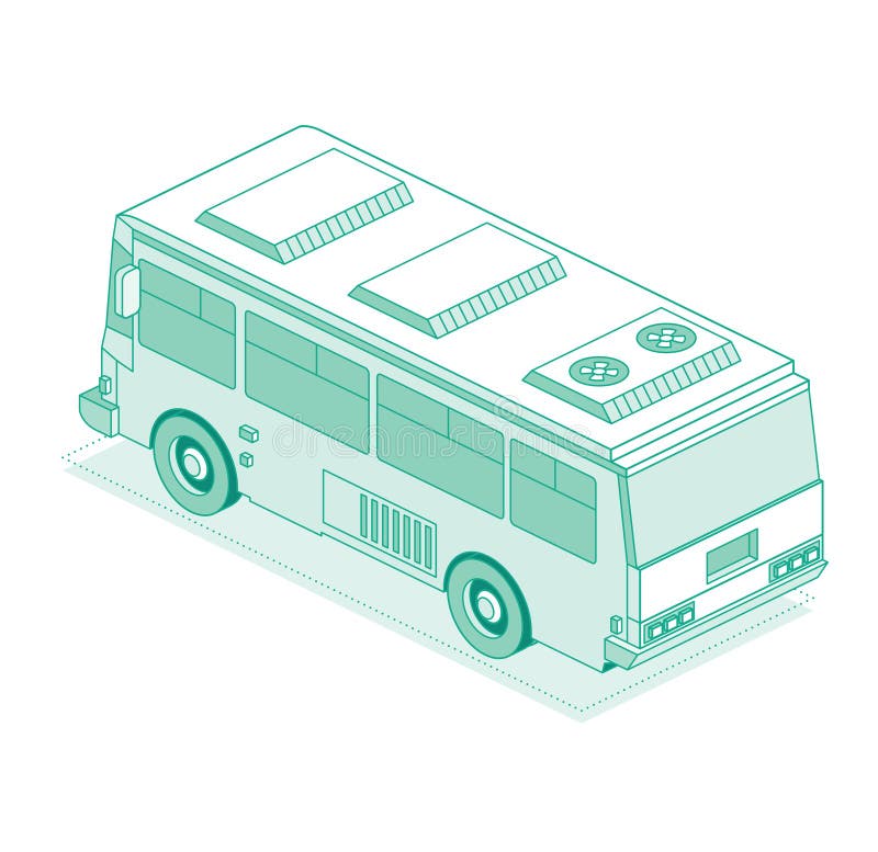 Isometric Icon of 3d School Building with Green Trees and Bushes Stock ...