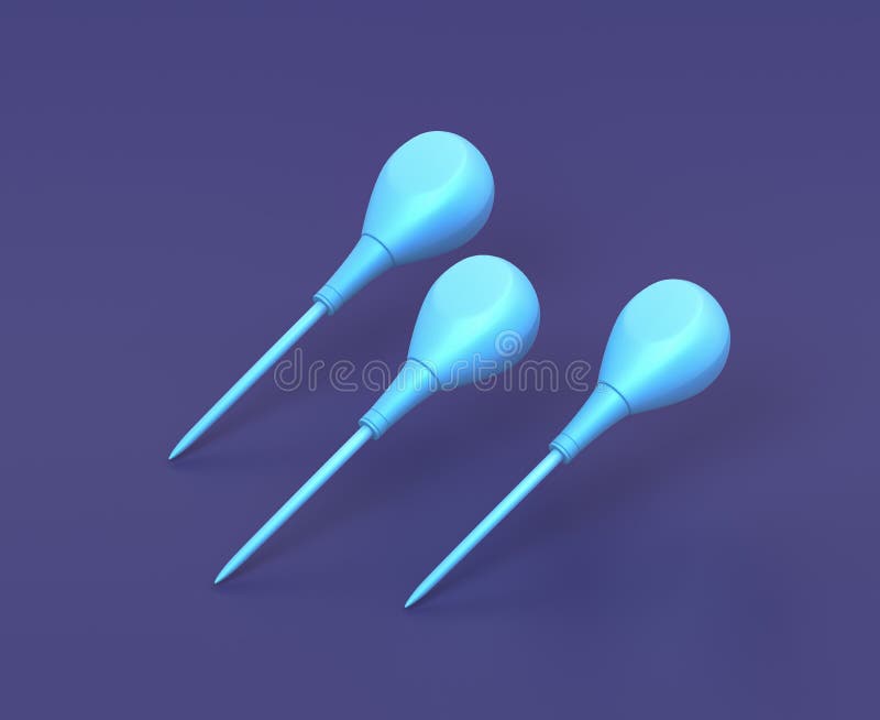 Isometric Scratch Awl Chisel on Blue Background, Single Color Workshop ...