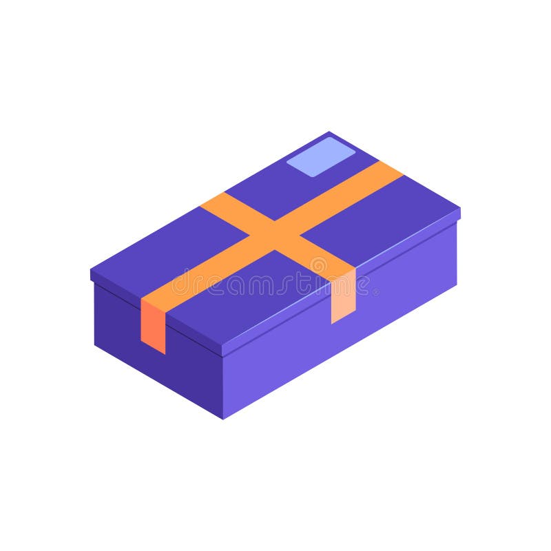 Isometric Sealed Box stock illustration. Illustration of terminal ...