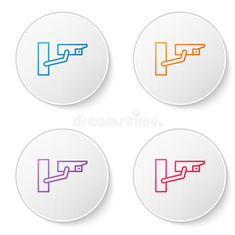 Isometric Security Camera Icon Isolated on Orange Background. Vector ...