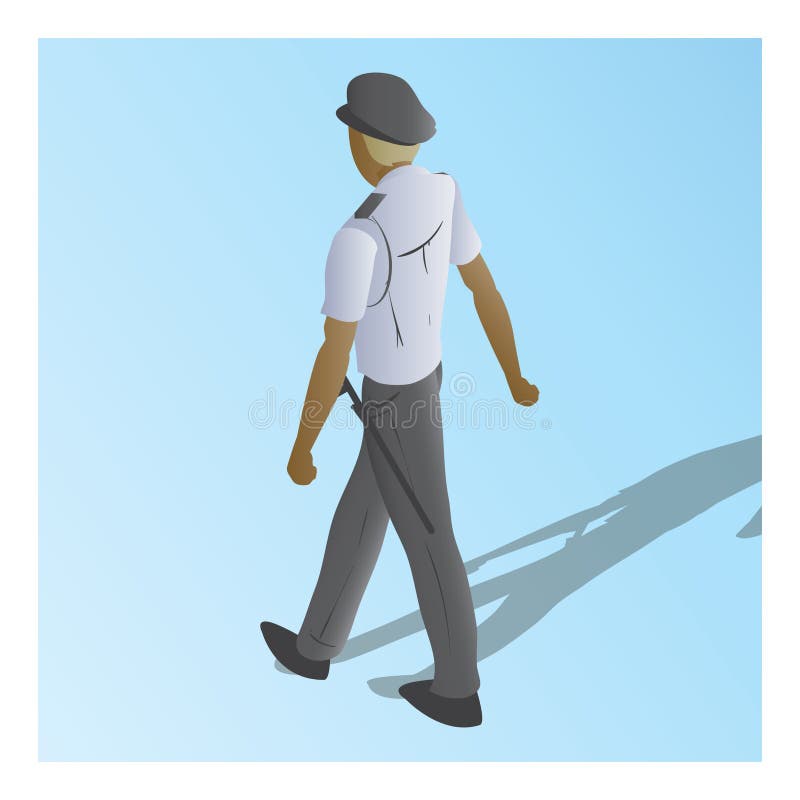Isometric of a Security Guard. Vector Illustration Decorative Design ...