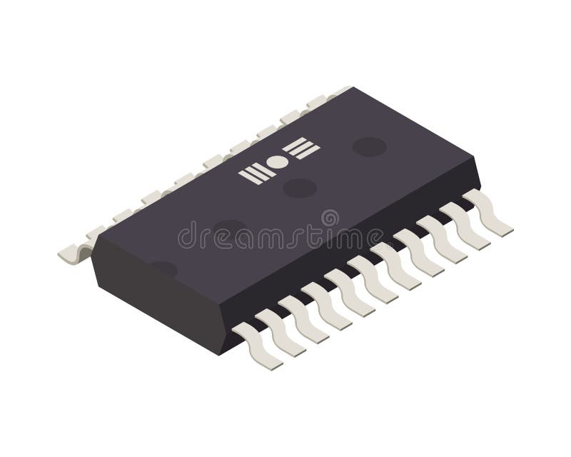 Isometric Semiconductor Technology Composition Stock Vector - Illustration of manufacturing ...