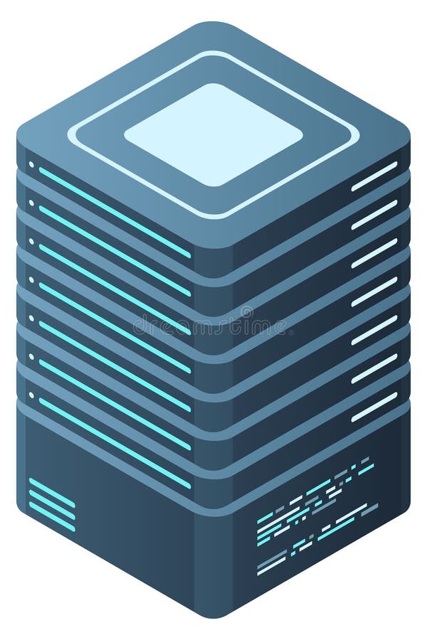 Set of Isometric Server Racks. Server Isometric Set. Digital Technology ...