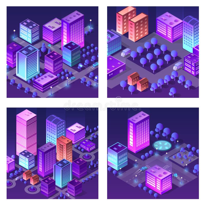 Isometric Set of Blocks Module of Areas of the City Construction and ...