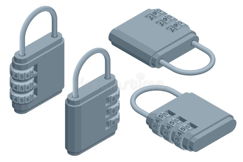Combination Code Lock Alphabet Stock Illustrations – 77 Combination ...