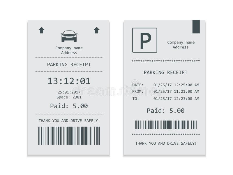 Isometric Set of Parking Tickets. Flat Illustration Icon for Web Stock ...