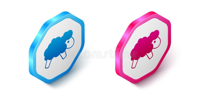 Isometric Sheep Icon Isolated on White Background. Counting Sheep To ...