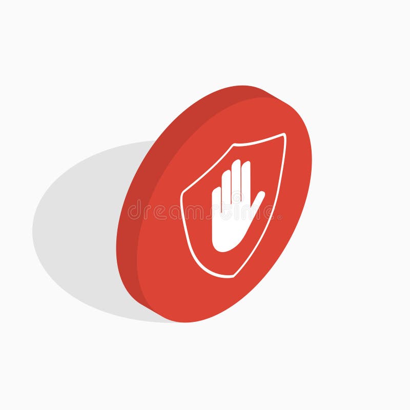 Stop Sign. Red Forbidding Sign with Human Hand in Octagon Shape Stock ...
