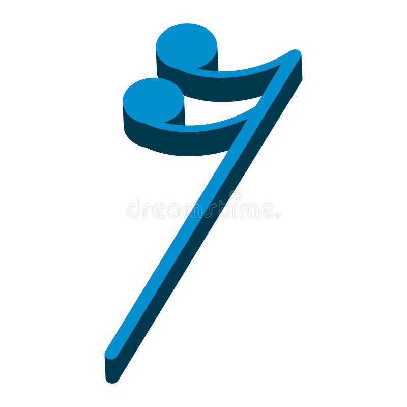 Isometric Sixteenth Rest Musical Note Stock Vector - Illustration of ...